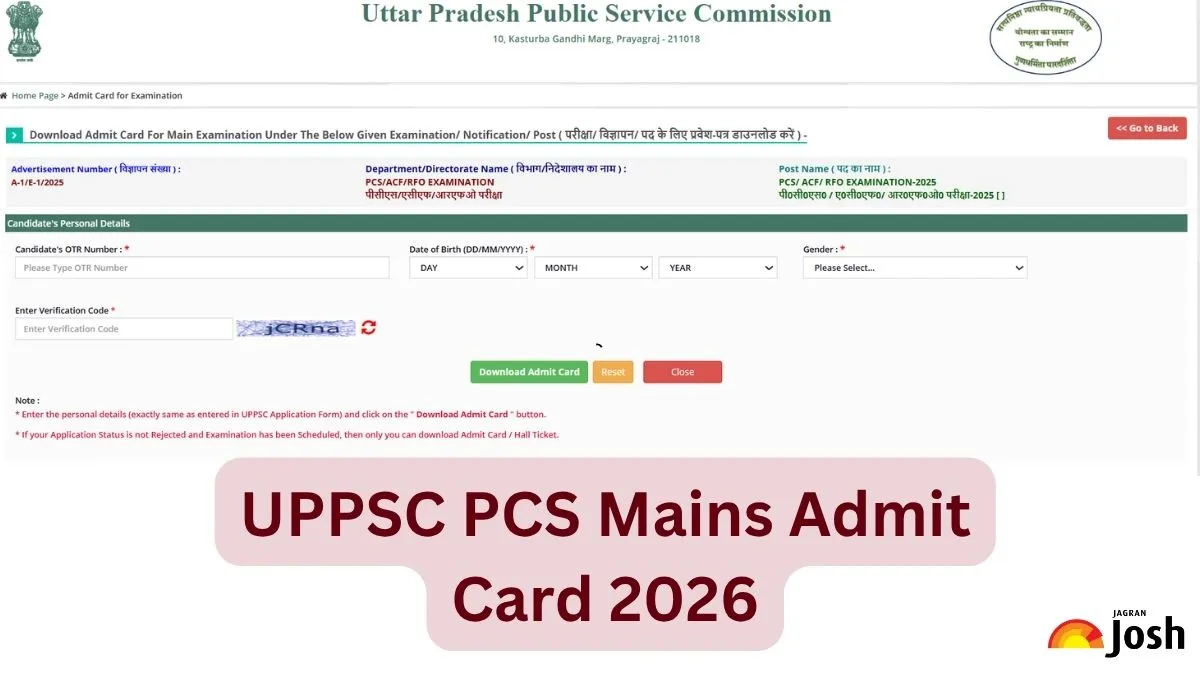 UPPSC PCS Mains Admit Card 2026 OUT at uppsc.up.nic.in; Direct Link to ...
