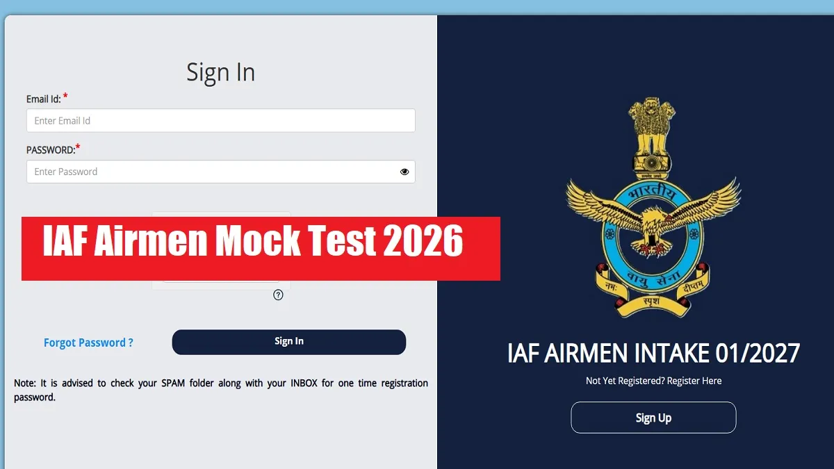 IAF Airmen Mock Test 2026 Link Released at iafrecruitment.edcil.co.in ...