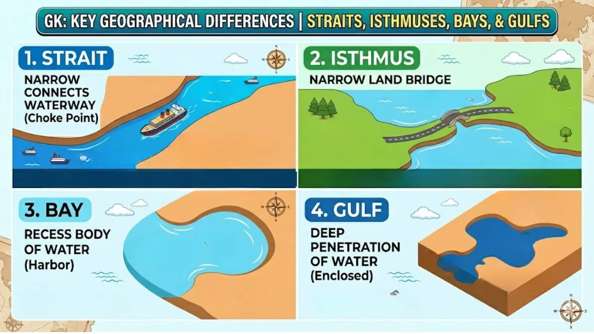 GK: What are the Differences Between Straits, Isthmuses, Bays, and Gulfs?
