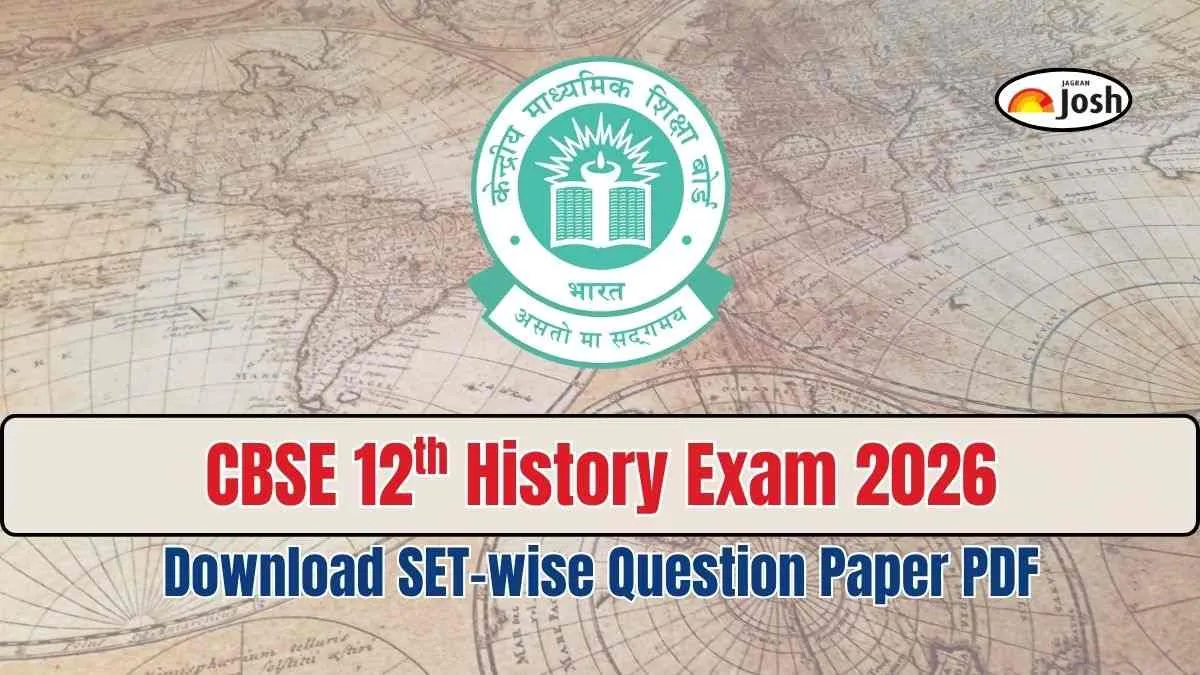 CBSE Class 12 History Question Paper 2026, Download SET-wise PDF