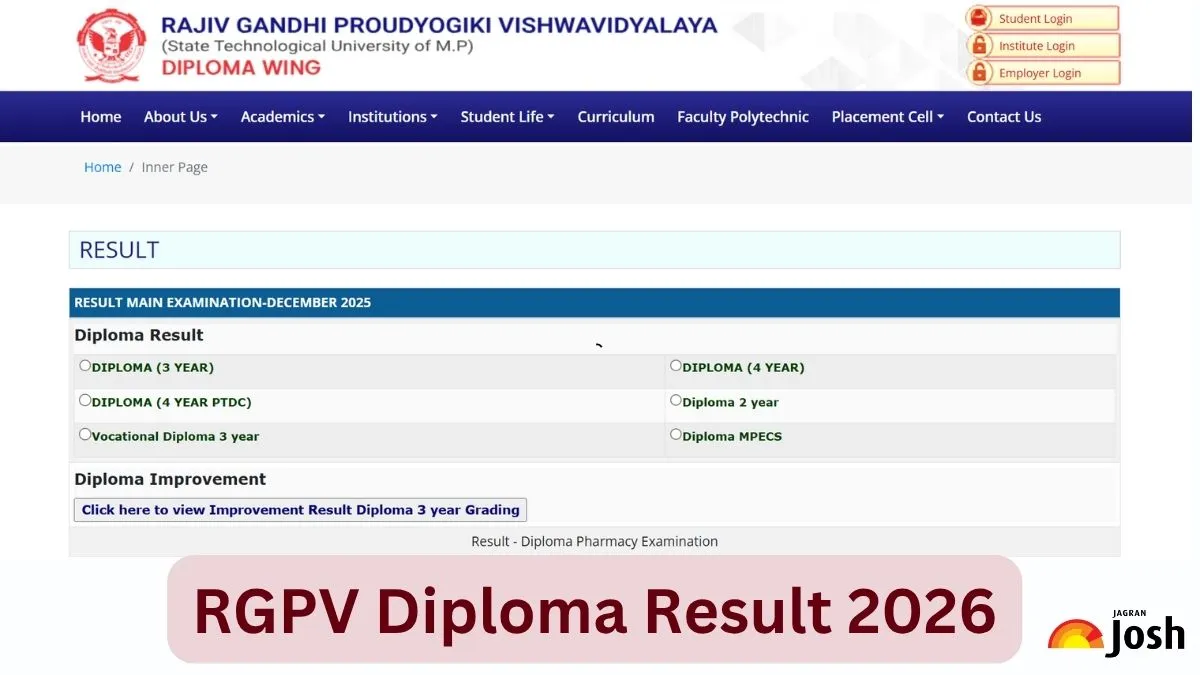 RGPV Diploma Results 2026 OUT at rgpvdiploma.in; Download Diploma ...