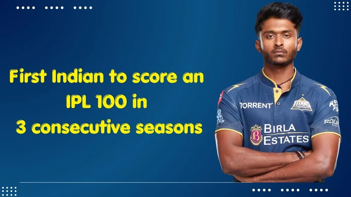 Who becomes the first Indian to score an IPL 100 in 3 consecutive seasons?