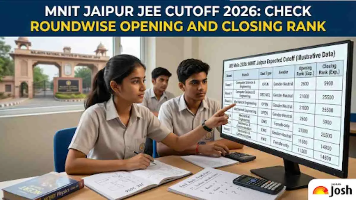 MNIT Jaipur JEE Cutoff 2026: Check Roundwise Opening and Closing Rank