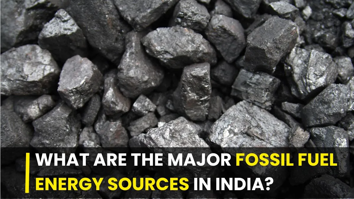 What are the major fossil fuel energy sources in India?