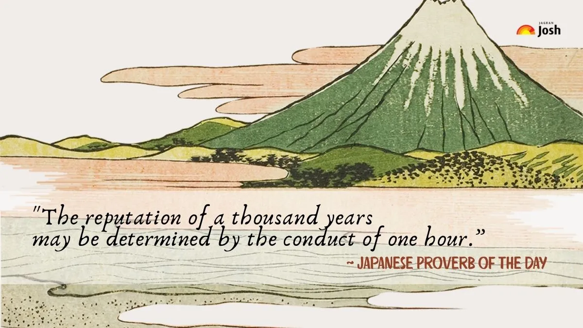 Japanese Proverb of the day: 'The reputation of a thousand years may be ...