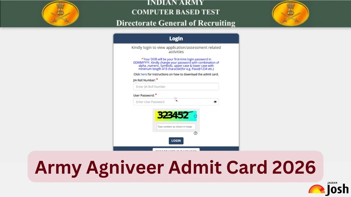 Army Agniveer Admit Card 2026 OUT at joinindianarmy.nic.in: Direct Link ...