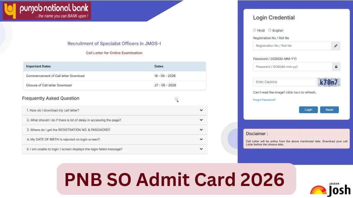 PNB SO Admit Card 2026 OUT at pnb.bank.in, Direct Link to Download Hall ...