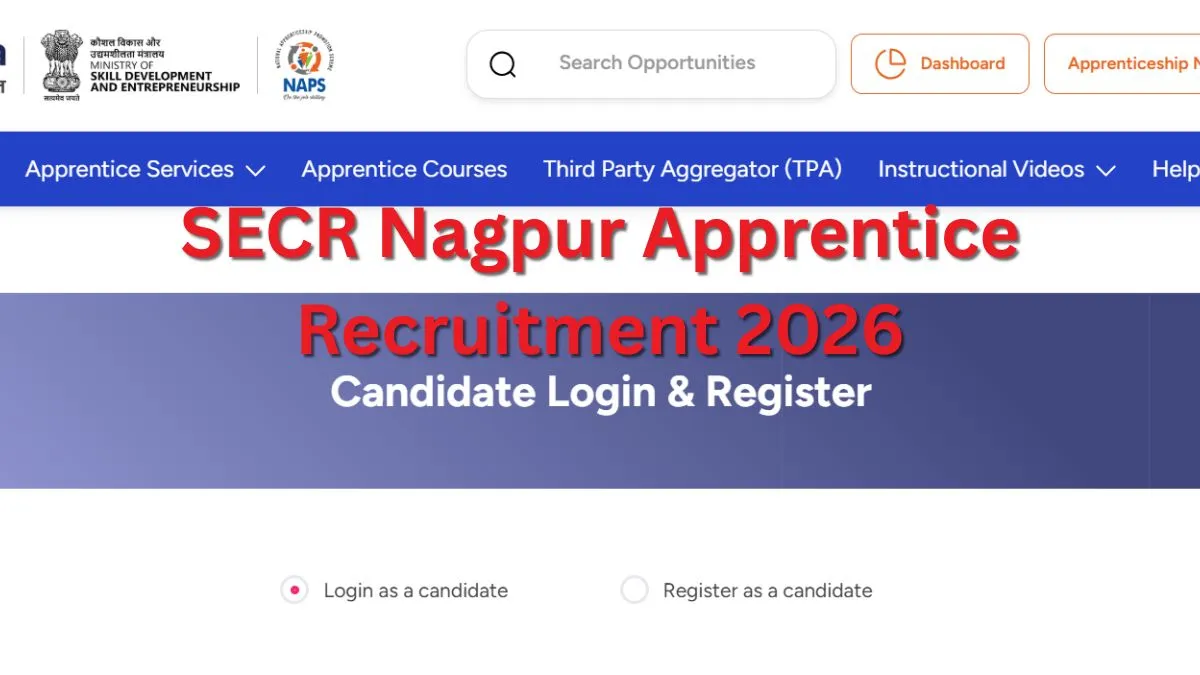 SECR Nagpur Apprentice Recruitment 2026: Application Starts for 1079 ...
