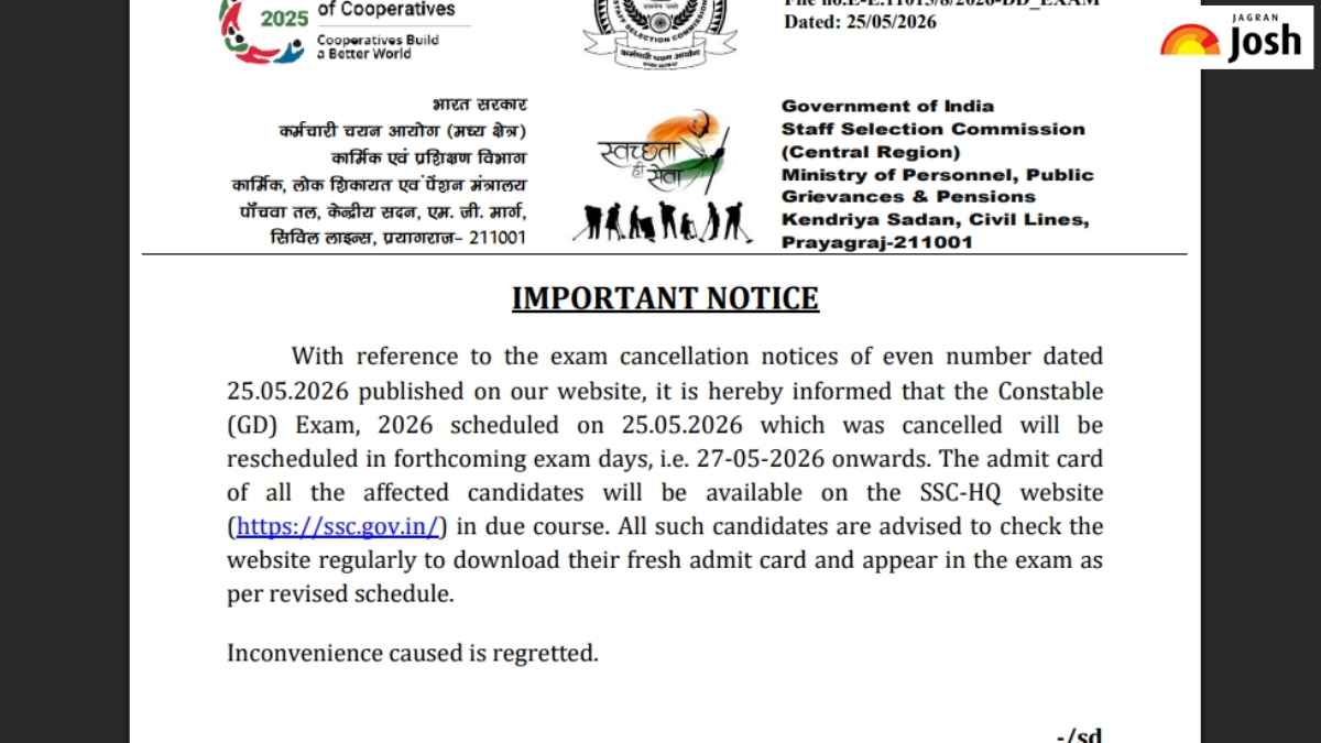 SSC GD Constable Exam 2026 Cancelled at Important Centres, New Exam ...