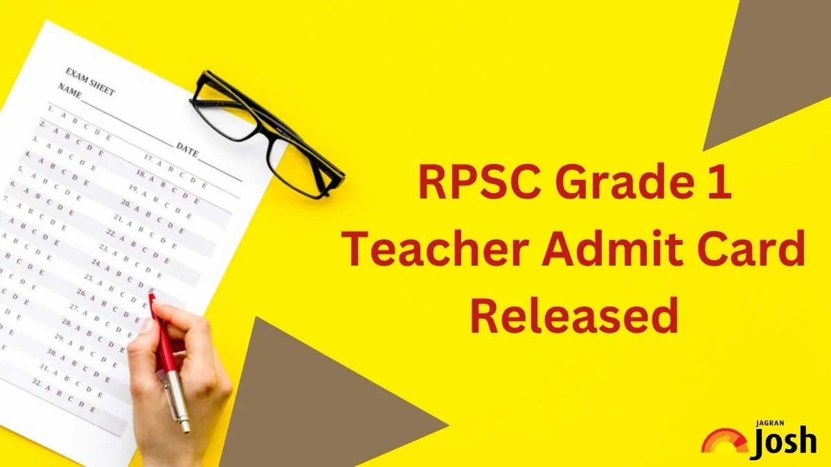 RPSC Grade 1 Teacher Admit Card 2026 Released for 3225 Posts at rpsc ...
