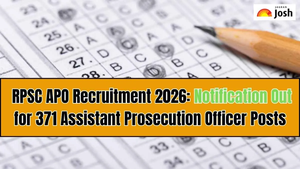 RPSC APO Recruitment 2026: Notification Out for 371 Assistant ...