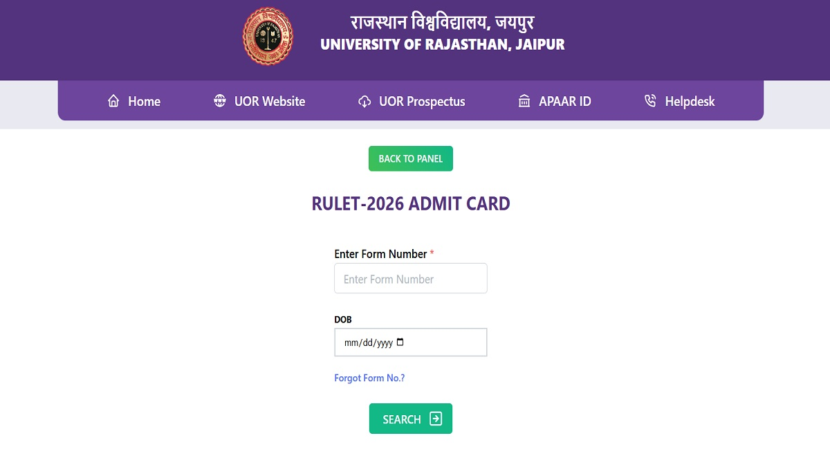 RULET 2026 Result set for May 31: How to download scorecard at uniraj ...