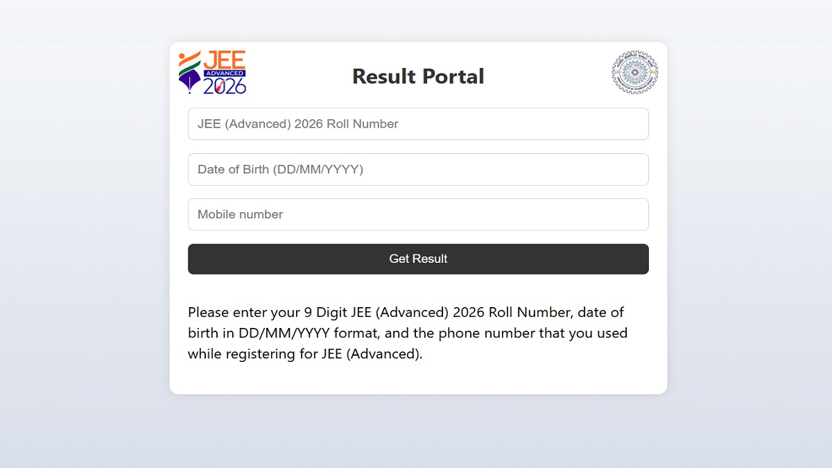 JEE Advanced Result 2026 OUT: Download Scorecard at jeeadv.ac.in Using ...