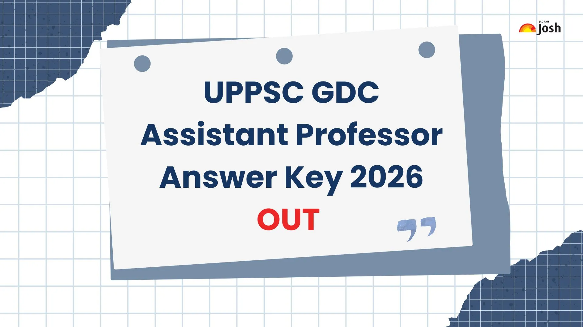 UPPSC GDC Assistant Professor Answer Key 2026 जारी, इस लिंक से डाउनलोड ...