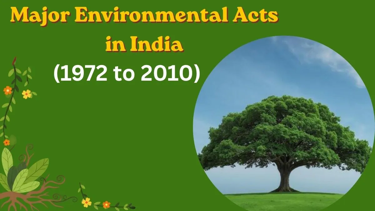 Major Environmental Acts in India (1972 to 2010): Complete Notes for ...