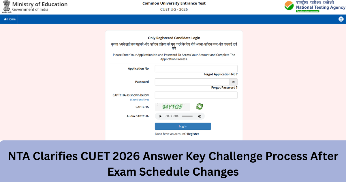 NTA Clarifies CUET 2026 Answer Key Challenge Process After Exam ...