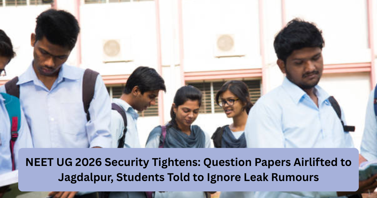 NEET UG 2026 Security Tightens: Question Papers Airlifted to Jagdalpur ...
