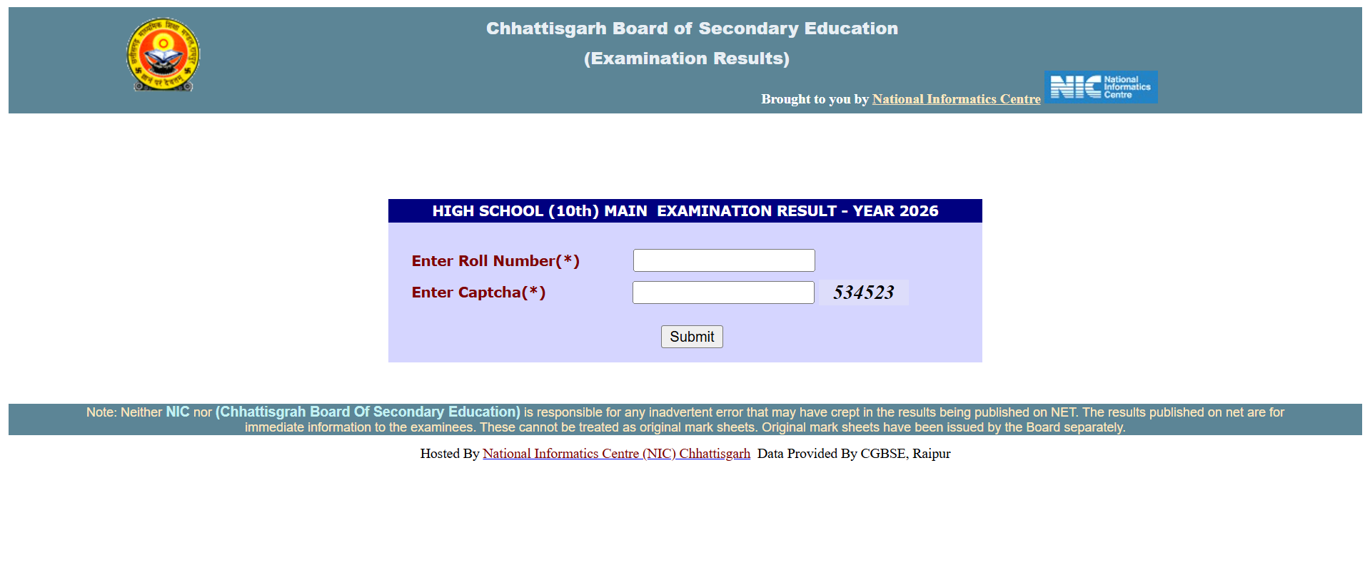 CGBSE Result 2026 LIVE: CG Board Class 10, 12 Result OUT at cg.results ...