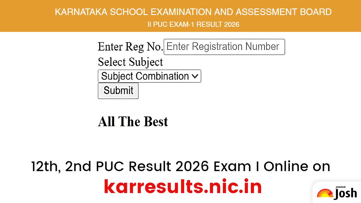 karresults.nic.in 2026 PUC Result LIVE: Karnataka 2nd PUC Result Today ...