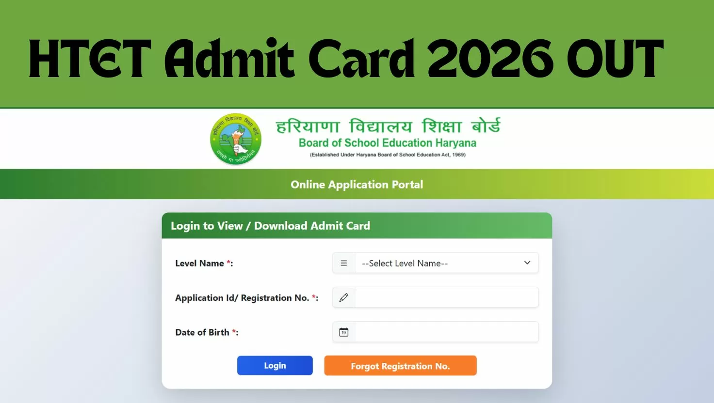 HTET Admit Card 2026 Released: Download Level 1, Level 2 & Level 3 Hall ...