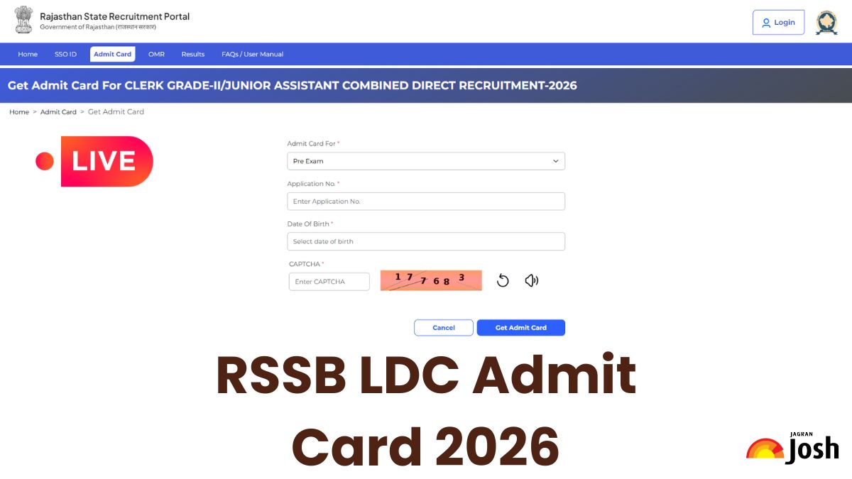 [OUT] RSSB LDC Admit Card 2026 Live: Download Rajasthan Clerk Grade II ...