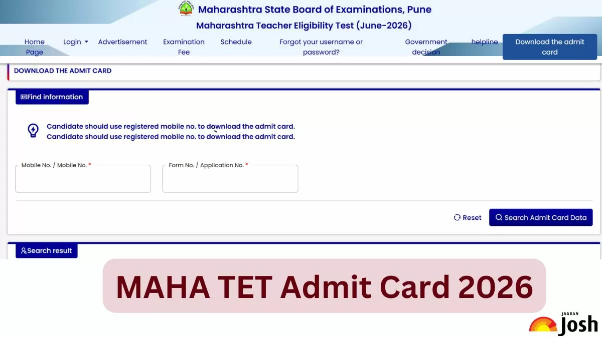 [OUT] MAHA TET Admit Card 2026 Live: Direct Link to Download Hall ...