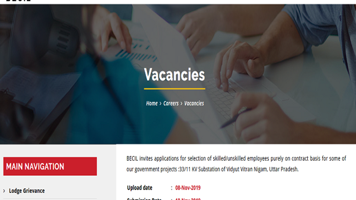 Hindi - BECIL NOIDA Recruitment 2019: 3895 Vacancies for Skilled and ...