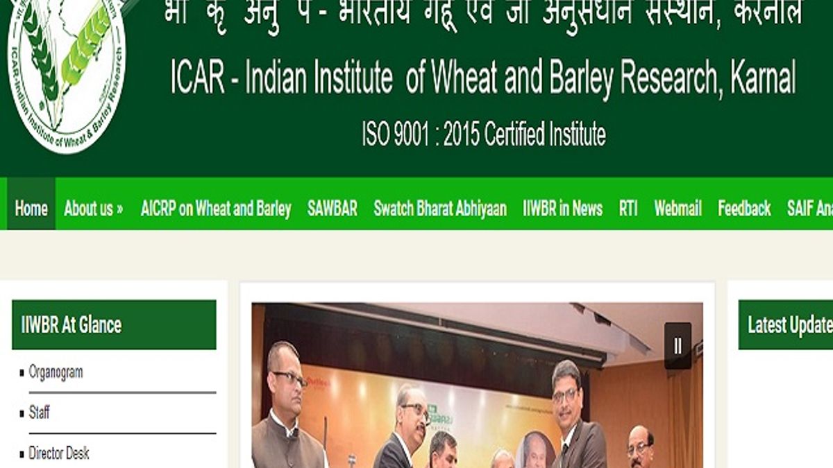 Hindi -ICAR -IIWBR Recruitment 2020: Apply for 07 Senior Research ...