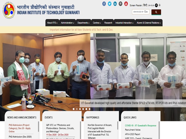 Iit Guwahati Recruitment 2020 Apply Online For 25 Assistant Associate Project Engineer Jrf