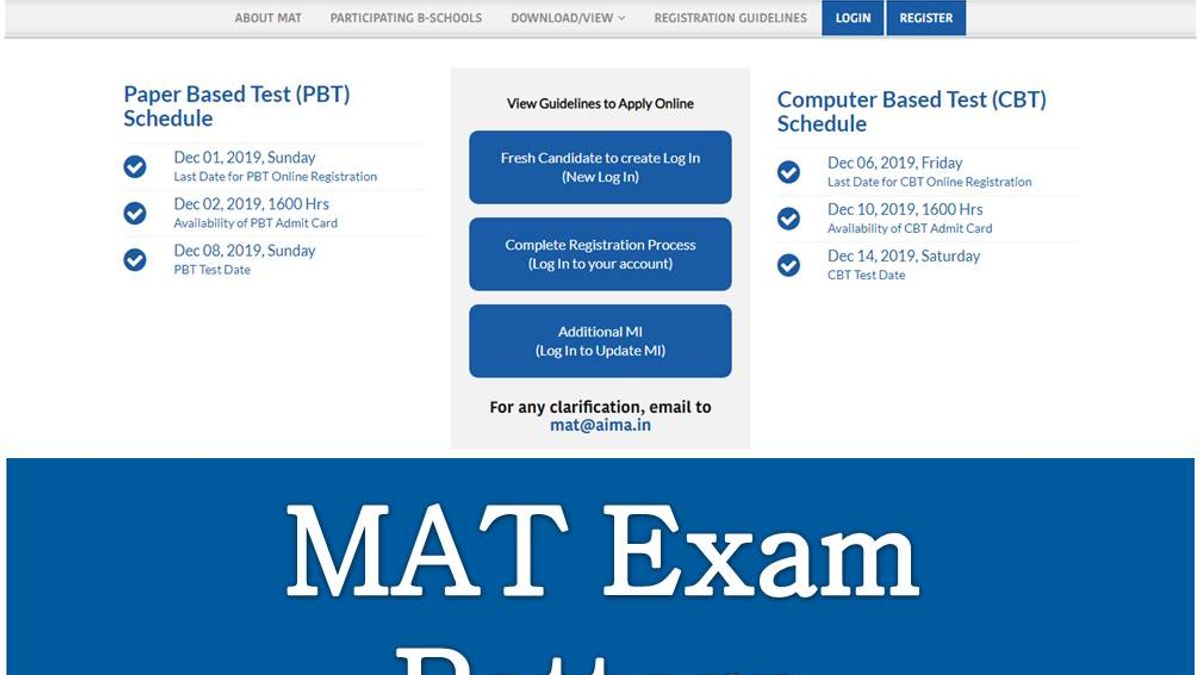 MAT 2021 Exam Pattern Know Exam Duration Marking Scheme Sections