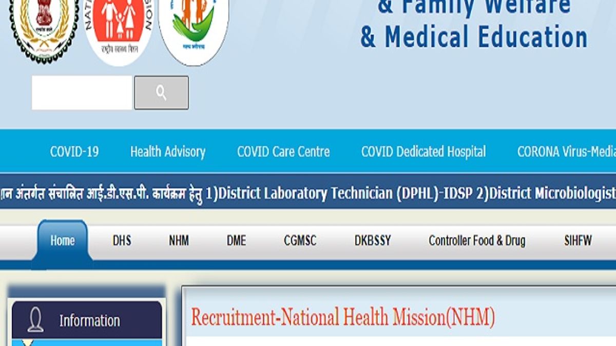 NHM Chhattisgarh Recruitment 2020 for 36 Posts of Medical Officer and ...