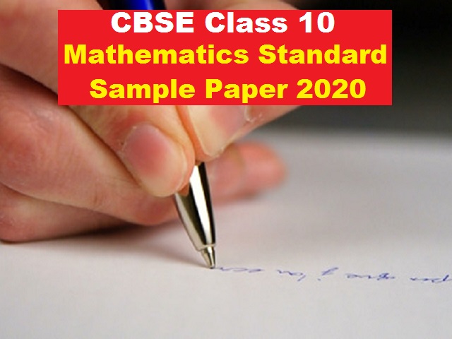 Sample Paper Class 10 Maths Standard 2021 Example Papers