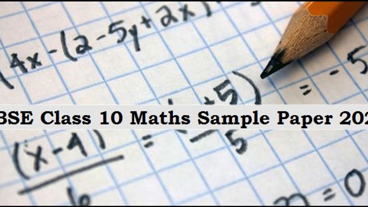 CBSE Class 10th Standard Maths Sample Paper For Board Exam 2020 With 
